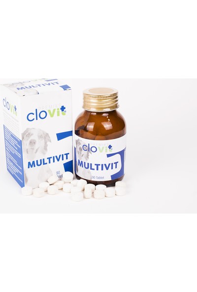 Clovit Multivit; Yavru, Yetişkin, Hamile ve Yaşlı Köpekler Için Multivitamin Takviyesi Clovit Multivit; Yavru, Yetişkin, Hamile ve Yaşlı Köpekler Için Multivitamin Takviyesi
