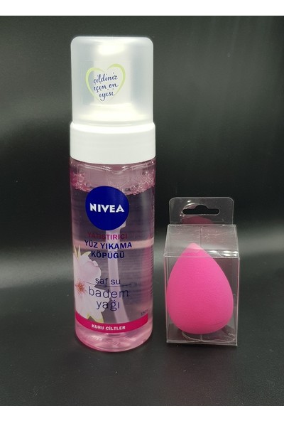 Nivea Yüz Yıkama Köpüğü Kuru Ciltler 150 ml + Makyaj Süngeri Nivea Yüz Yıkama Köpüğü Kuru Ciltler 150 ml + Makyaj Süngeri