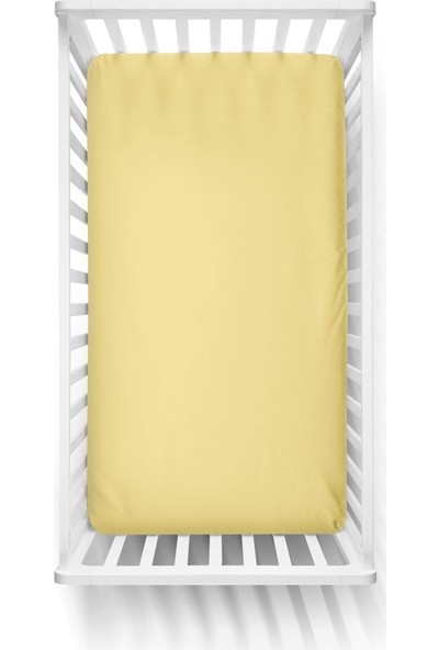 Mertim Süprem Penye Lastikli Bebek Çarşafı- Sarı