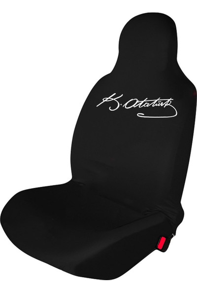 Öziron Nissan Qashqai Oto Koltuk Servis Kılıfı Penye K.atatürk Imza Baskılı Ön Arka Takım Siyah