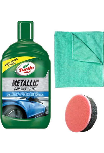 Turtle Wax Metalik Ptfe Katkılı Teflon Sıvı Cila 500 ml + Mikrofiber Bez + Cila Süngeri Turtle Wax Metalik Ptfe Katkılı Teflon Sıvı Cila 500 ml + Mikrofiber Bez + Cila Süngeri
