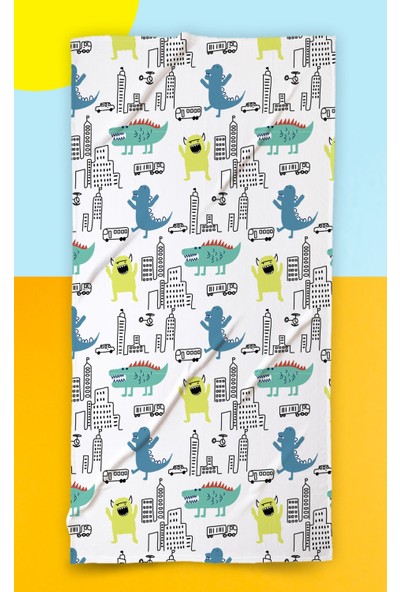 Betgohome Erkek Çocuk Eğlenceli Plaj Havlusu