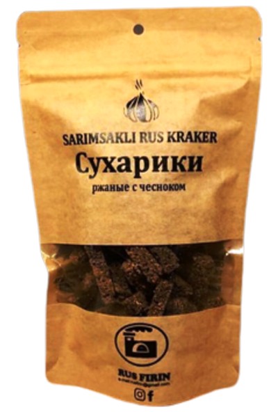 Rus Fırın Rus Kızarmış Ekmek Sarımsaklı 100GR. Suharıkı Rus Fırın Rus Kızarmış Ekmek Sarımsaklı 100GR. Suharıkı