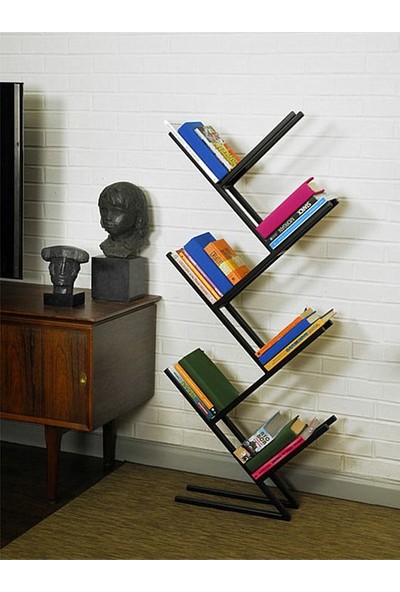 Metal Kitaplık Çapraz Tasarım Kitaplık Modelleri Kitaplık Raf Siyah Kitaplık