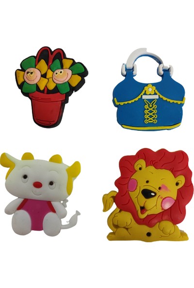 Morza Home 4'lü Sevimli Figürler Buzdolabı Magneti 4 Adet 1 Pakette 6 cm Morza Home 4'lü Sevimli Figürler Buzdolabı Magneti 4 Adet 1 Pakette 6 cm