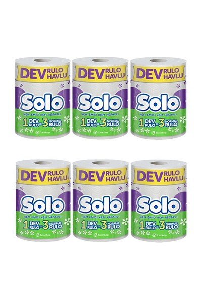 Solo Dev Rulo Havlu (6'lı)