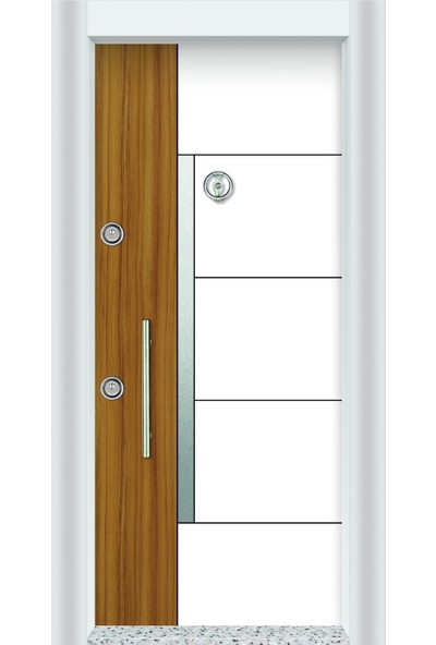 Mono Çelik Kapı MN-1705 Lux Laminant Beyaz Çelik Kapı