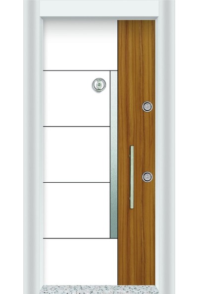 Mono Çelik Kapı MN-1705 Lux Laminant Beyaz Çelik Kapı