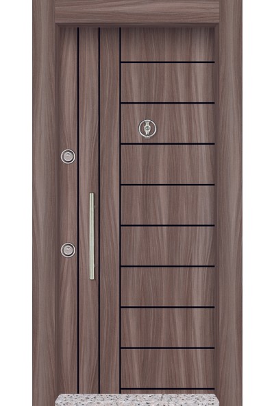 Mono Çelik Kapı MN-1806 Classic Laminoks Sütlü Kahve Çelik Kapı