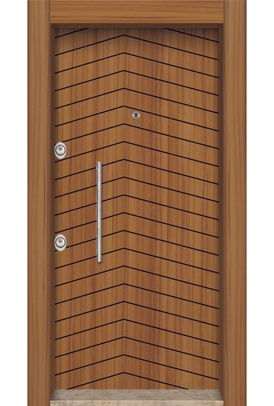 Mono Çelik Kapı MN-1825 Sağ Classic Laminoks Meşe Renk Çelik Kapı