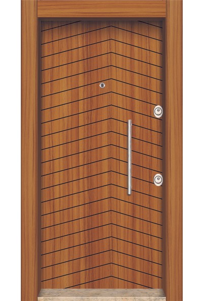 Mono Çelik Kapı MN-1825 Sağ Classic Laminoks Meşe Renk Çelik Kapı