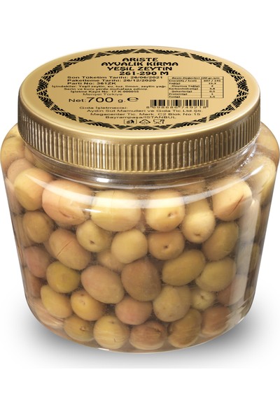 Ariste Ayvalık Kırma Yeşil Zeytin 700 gr Ariste Ayvalık Kırma Yeşil Zeytin 700 gr
