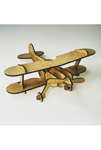 Emay Center Boya Setli, 3D Ahşap Boyama Maketi Teyyare Uçak Etkinlik Oyunu