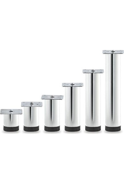 Tuğra Ayarlanabilir Pingolu Krom Mobilya Dolap Ayağı Metal 4'lü 20 cm Tuğra Ayarlanabilir Pingolu Krom Mobilya Dolap Ayağı Metal 4'lü 20 cm