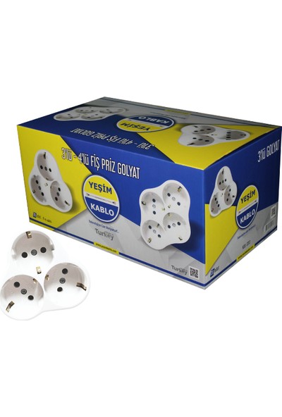Yeşim Kablo 3'lü Golyat Fiş
