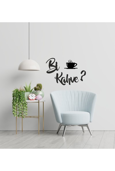 Ikbal Market Bi Kahve Ahşap Dekoratif Mutfak Duvar Tablosu