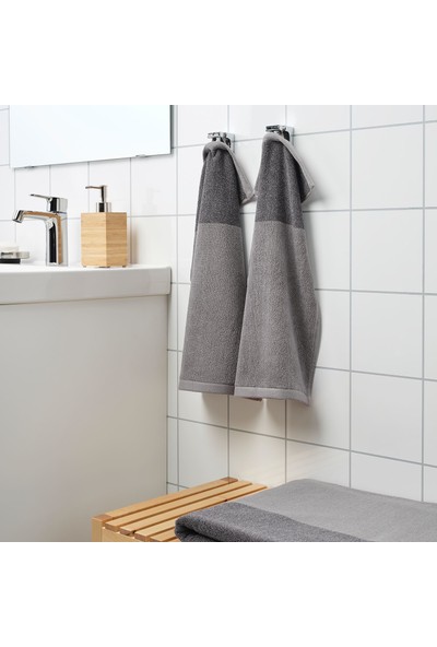 IKEA Hımlean El Havlusu Koyu Gri-Melanj 30 x 50 cm