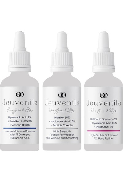 Anti-Age 3'lü Serum Seti - Hyaluronic Acid %2 + Matrixyl %10 + Retinol In Squalene %1 Anti-Age 3'lü Serum Seti - Hyaluronic Acid %2 + Matrixyl %10 + Retinol In Squalene %1