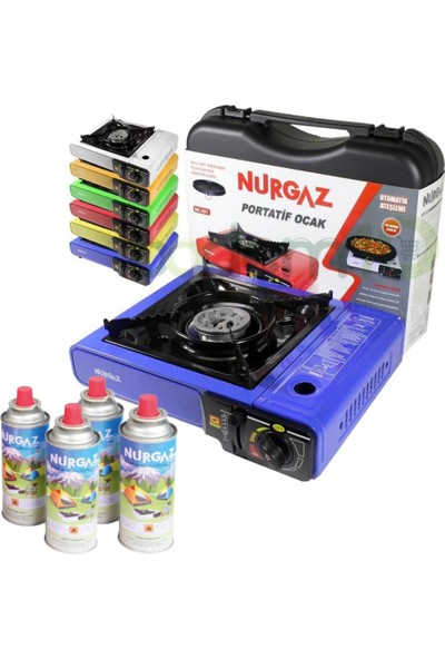 Nurgaz Ng 501 Tekli Portatif Ocak + 4 Adet Kartuş Nurgaz Ng 501 Tekli Portatif Ocak + 4 Adet Kartuş