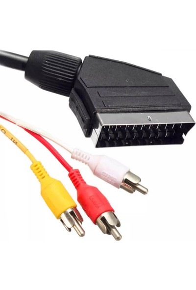 Fully G-518A 3rca Scart Kablosu - 1,3m Fully G-518A 3rca Scart Kablosu - 1,3m