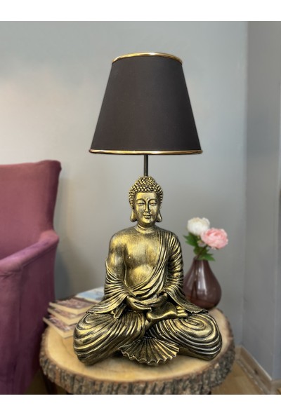 Ağaçkakan Desing Buddha Abajur Büyük Budha Abajur Altın Dekoratif Obje Buda Siyah Altın Abajur Ağaçkakan Desing Buddha Abajur Büyük Budha Abajur Altın Dekoratif Obje Buda Siyah Altın Abajur
