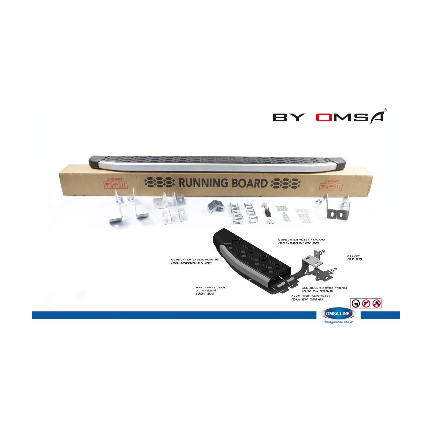 OMSA Ford Ranger Blackline Yan Basamak Alüminyum 2013 ve Fiyatı