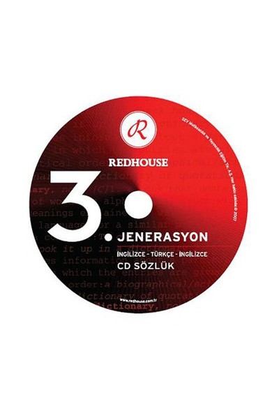 Redhouse 3. Jenerasyon İngilizce - Türkçe - İngilizce Cd Sözlük Redhouse 3. Jenerasyon İngilizce - Türkçe - İngilizce Cd Sözlük