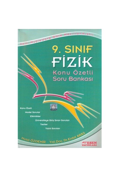 Esen Yayınları 9. Sınıf Fizik Konu Özetli Soru Bankası - Musa Özdemir Erdal Aras Esen Yayınları 9. Sınıf Fizik Konu Özetli Soru Bankası - Musa Özdemir Erdal Aras