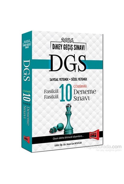 Yargı Dgs Fasikül 2016 Fasikül Çözümlü 10 Deneme Sınavı-Kolektif