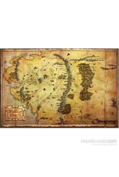 The Hobbit Map Maxi Poster The Hobbit Map Maxi Poster