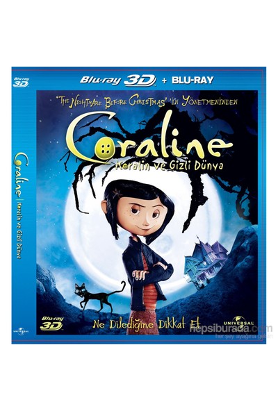 Coraline (Koralin ve Gizli Dünya) (3D Blu-Ray Disc + Blu-Ray Disc)