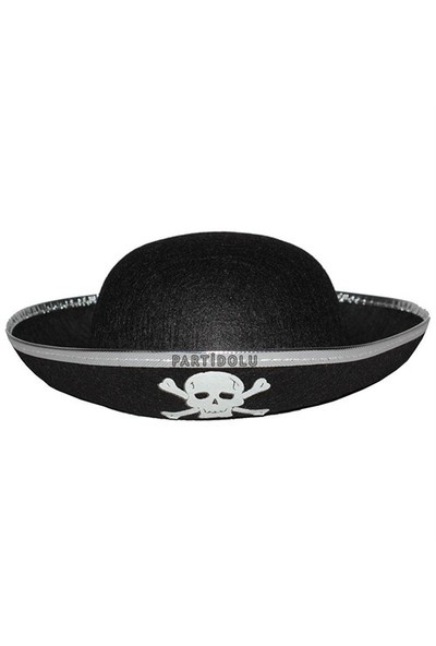 Pandoli Siyah Korsan Parti Şapkası Çocuk Boy