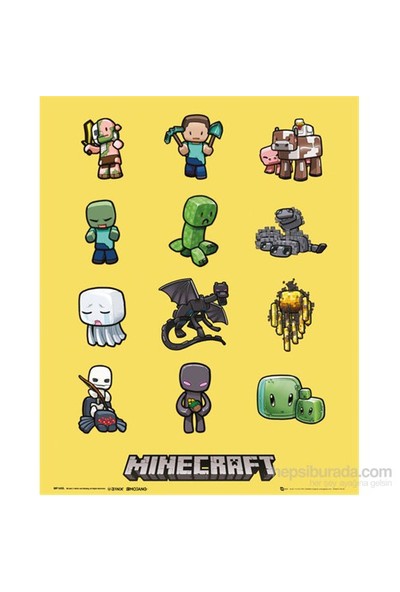 Minecraft Characters Mini Poster Minecraft Characters Mini Poster