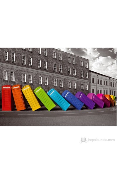 London Phoneboxes Falling Maxi Poster London Phoneboxes Falling Maxi Poster