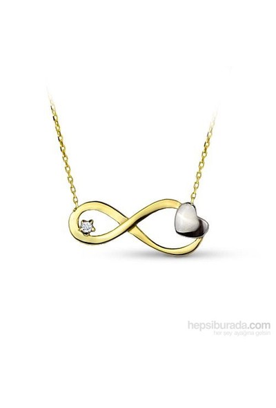 Ejoya Altın Sonsuzluk Kalpli Kolye