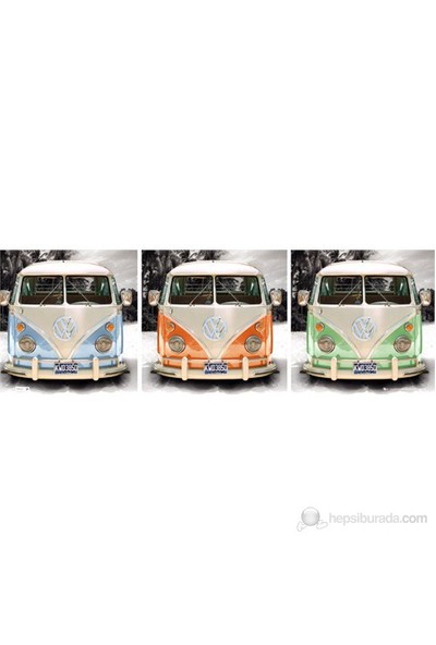 VW Camper Triptych Midi Poster