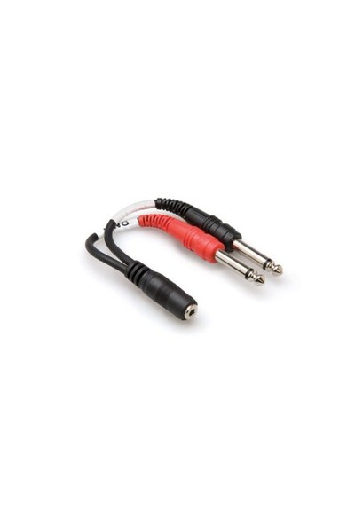 Hosa 3.5 Mm. Trs (F) <-> Dual 1/4'' Ts (M) Stereo Breakout Kablo Hosa 3.5 Mm. Trs (F) <-> Dual 1/4'' Ts (M) Stereo Breakout Kablo