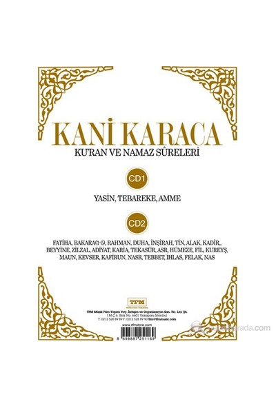 Kani Karaca - Kur'an Ve Namaz Sureleri (2 CD)