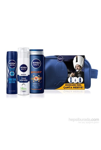 Nivea Seyahat Seti (Tıraş Köpüğü 200ml + Deodorant 150ml + Duş Jeli 250ml) Nivea Seyahat Seti (Tıraş Köpüğü 200ml + Deodorant 150ml + Duş Jeli 250ml)