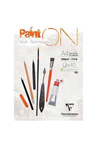 Clairefontaine Paint On Multi Techniques Karışık Teknik Blok 40 Yaprak 250 Gr. A4 Clairefontaine Paint On Multi Techniques Karışık Teknik Blok 40 Yaprak 250 Gr. A4