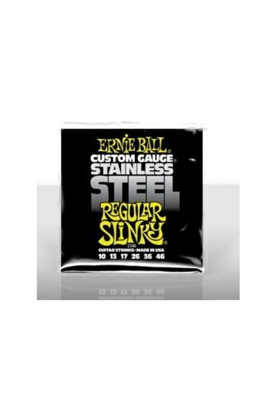 Ernie Ball PO2246 Stainless Steel Regular Slinky 10-46 Elektro Gitar Tel Seti Ernie Ball PO2246 Stainless Steel Regular Slinky 10-46 Elektro Gitar Tel Seti