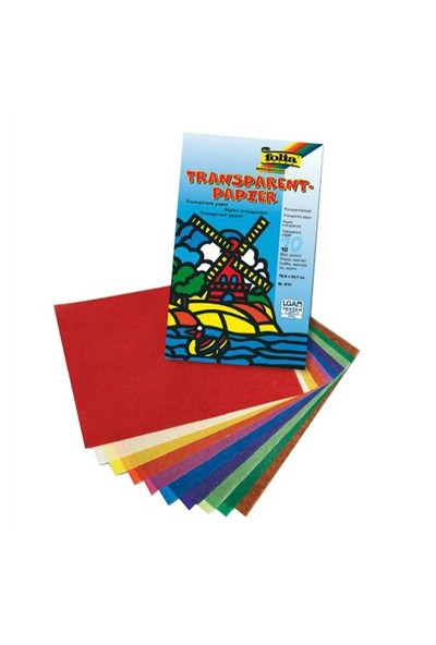 Folia Transparant Kağıt 18,5x29,7cm 10 Renk 10 Yaprak, 42 gsm