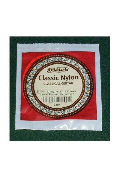 Klasik Gitar 6.Tel Tek (Mi) D'Addario J2706