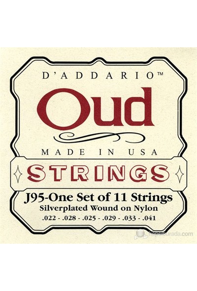 Daddario J95 Ud Teli Takım