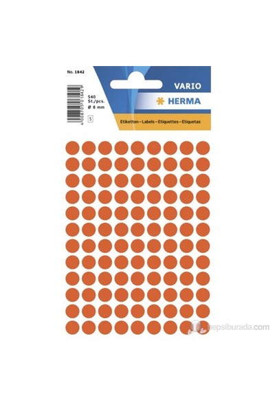 Herma Yuvarlak Etiket 8mm Çap Herma Yuvarlak Etiket 8mm Çap