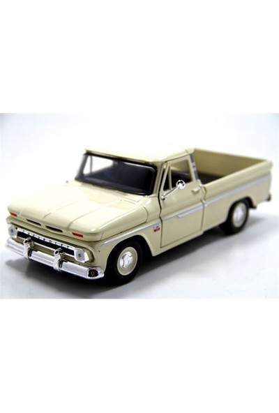 Motormax 1:24 1966 Chevy C10 Fleetside Pickup -Krem Model Araba Motormax 1:24 1966 Chevy C10 Fleetside Pickup -Krem Model Araba