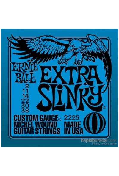 Ernie Ball P02225 Extra Slinky Nickel Wound 008-038 Elektro Gitar Teli Ernie Ball P02225 Extra Slinky Nickel Wound 008-038 Elektro Gitar Teli
