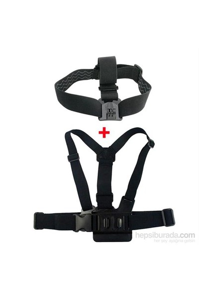 Trx-Pro Gopro Hero 2 3 3+ 4, Göğüs Bağlantı Aparatı Ve Kafa Bandı Combo