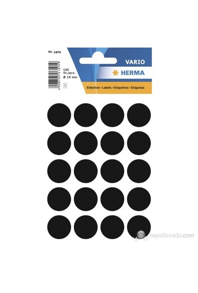 Herma Yuvarlak Etiket 19mm Çap Herma Yuvarlak Etiket 19mm Çap