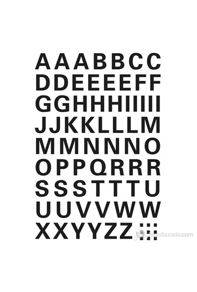 Herma Ofis Etiketleri Harf Ve Rakam A-Z Harf 10 Mm 4158